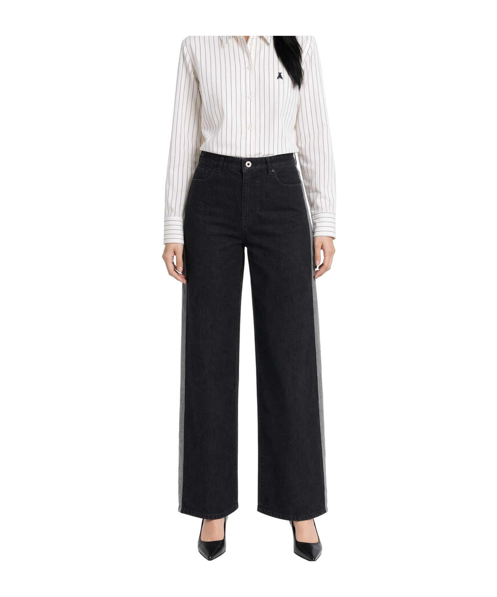 PATRIZIA PEPE Patrizia Pepe Bi-Color Wide Leg Jeans